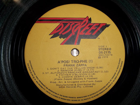 Buy Frank Zappa : Apostrophe (') (LP, Album) Online for a great price ...