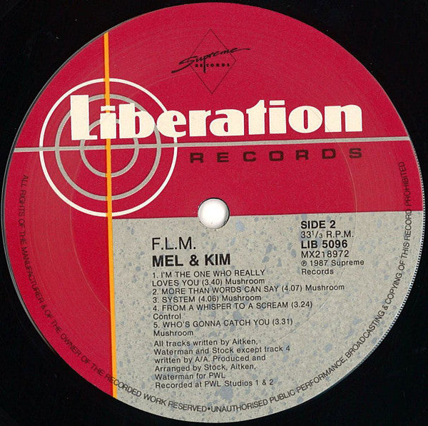Buy Mel & Kim : F.L.M. (LP, Album) Online for a great price ...