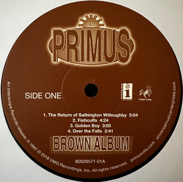 Buy Primus : Brown Album (2xLP, Album, RE, RM, RP, 180) Online for a ...