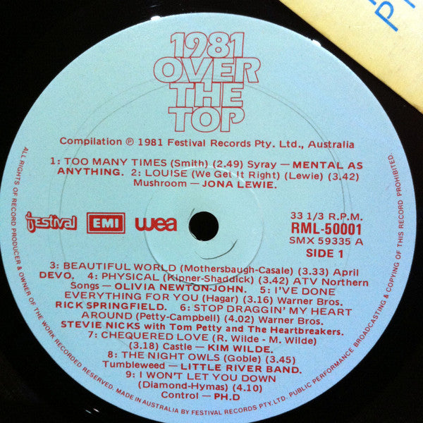 Buy Various : 1981 Over The Top (LP, Comp) Online for a great price ...