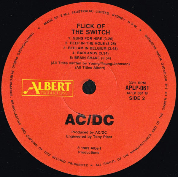 Buy AC/DC : Flick Of The Switch (LP, Album) Online for a great price ...