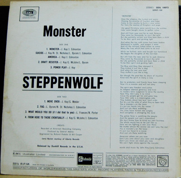 Buy Steppenwolf : Monster (LP, Album) Online for a great price ...